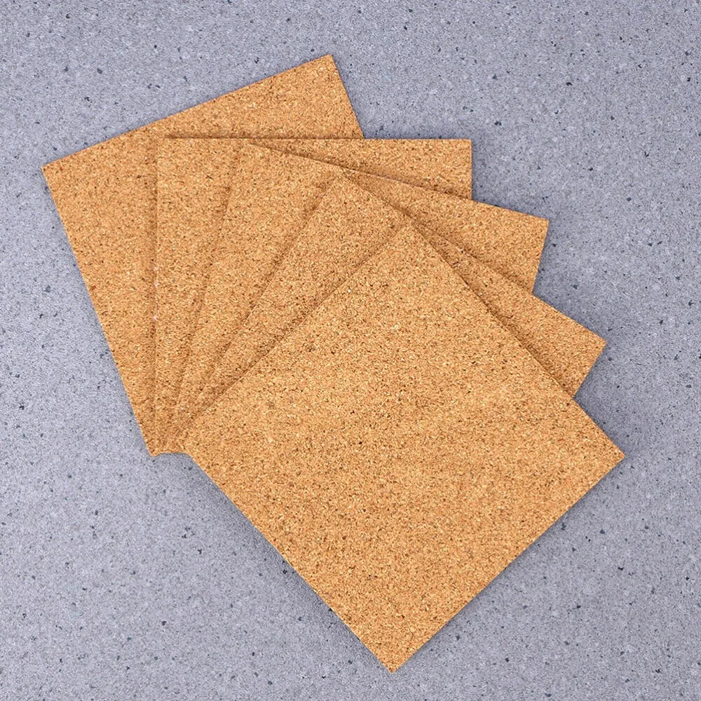10PCS Selfadhesive Cork Coasters Squares Cork Mats Cork Backing Sheets ...