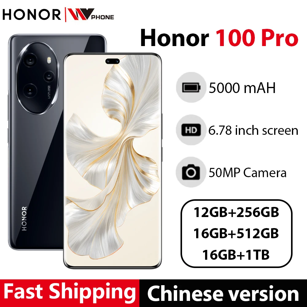 HONOR-100-Pro-100pro-Smartphone-6-78-Snapdragon-8-Gen2-OLED-Camera-5000mAh100W-Super-charger ...