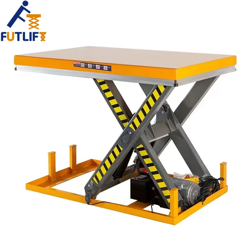 1000kg 1m Electric Scissor Lift Table 3m Work Lift Platform - Lifting ...