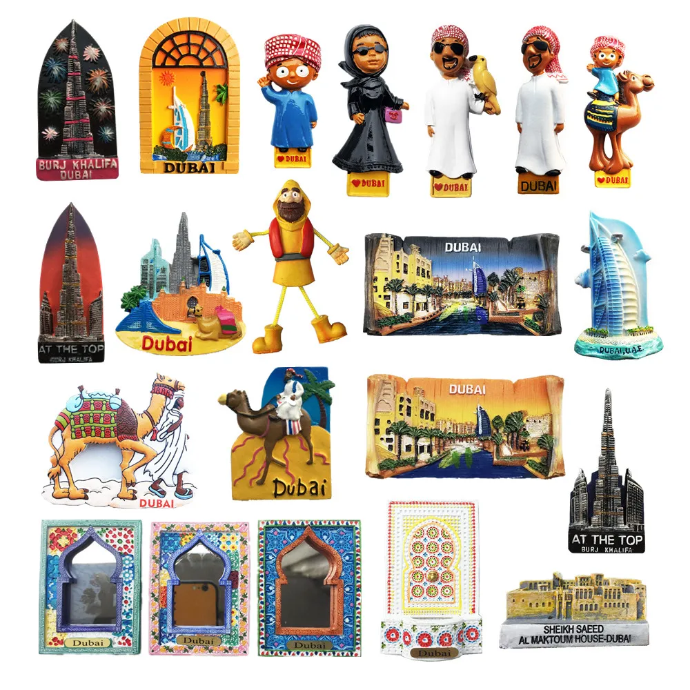 Asia United Arab Emirates Dubai Tourist Souvenir Fridge Magnets ...