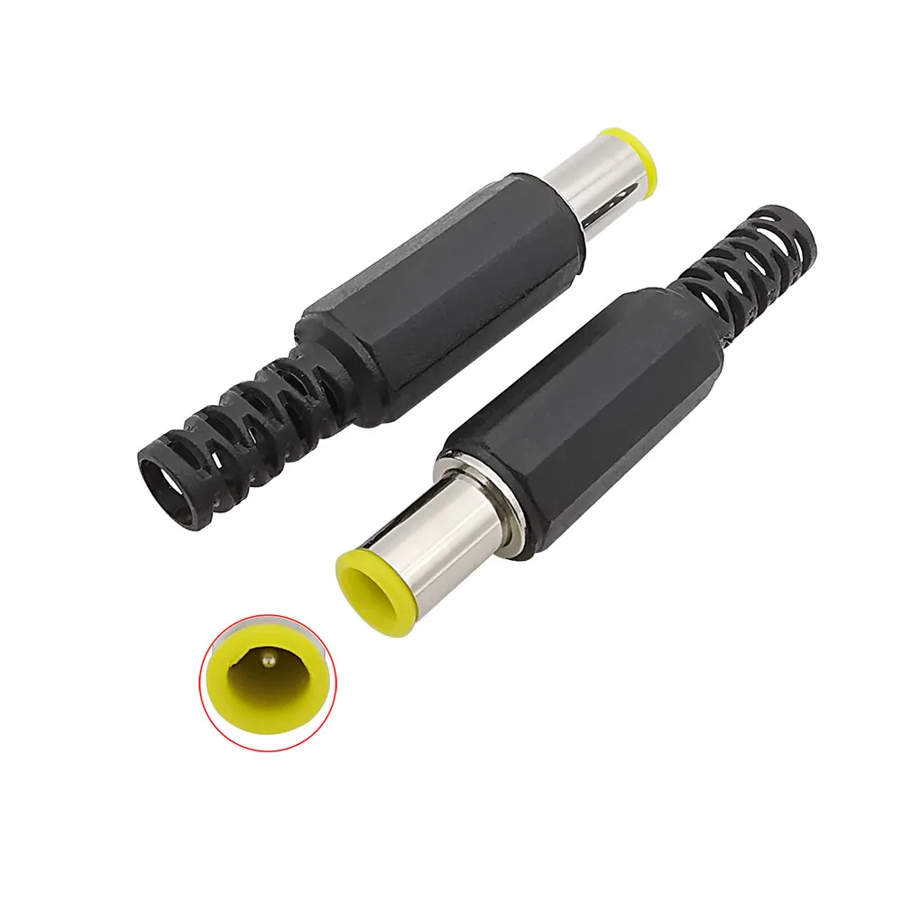 2Pcs 6.5mm x 4.4mm DC Power Male Plug Connector 4.4*6.5mm with 1.3mm ...