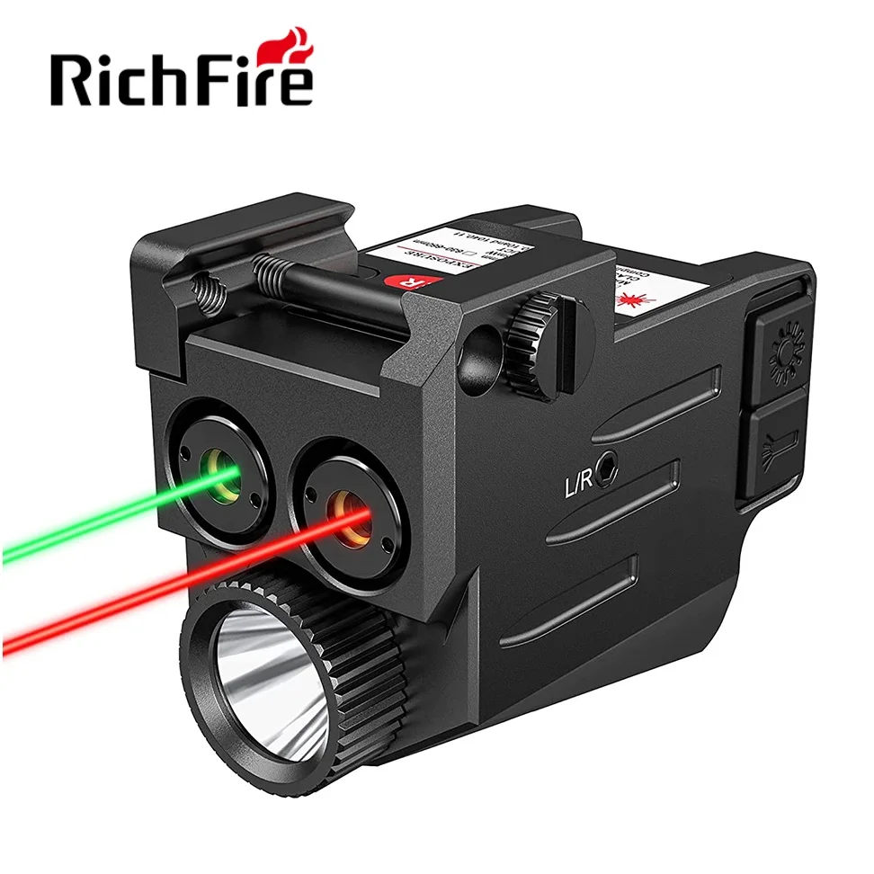 Richfire-Green-Red-Laser-Sight-LED-Flashlight-Combo-Long-Gun-Light ...