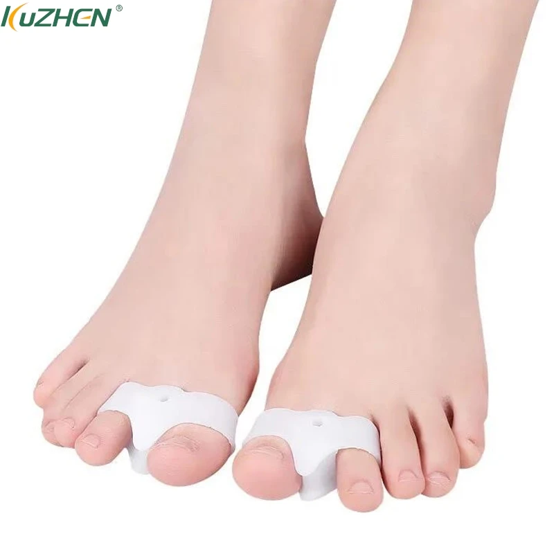 2PCS-Silicone-Gel-Double-Ring-Thumb-Corrector-Bunion-Foot-Toe-Hallux ...
