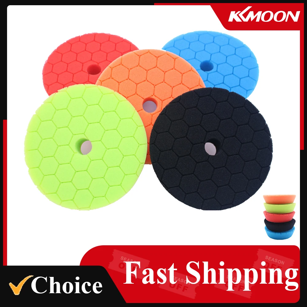 5-Pcs-6-Inch-Buffing-Polishing-Pads-Car-Foam-Buffing-Sponge-Pads-Kit ...