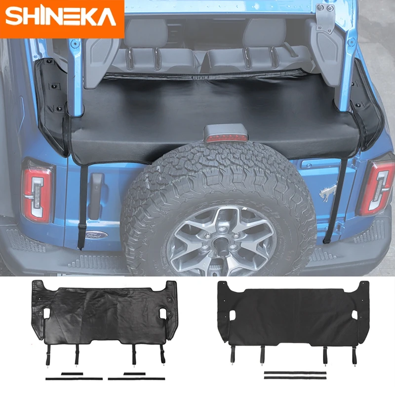 Shineka Car Trunk Leather/oxford Cloth Isolation Net Cover Rear Cargo ...