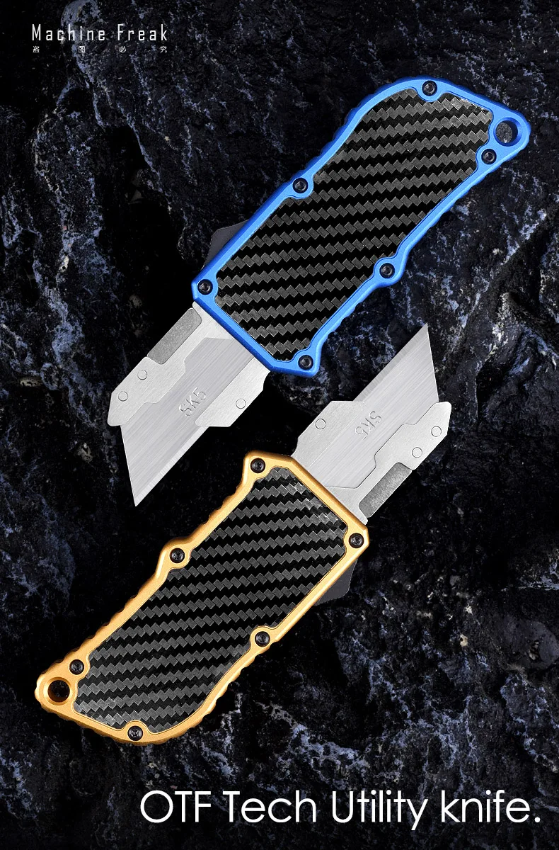 Carbon-Fiber-OTF-Utility-Knife-Paper-Wallpaer-Cutter-Knife-Replaceable ...