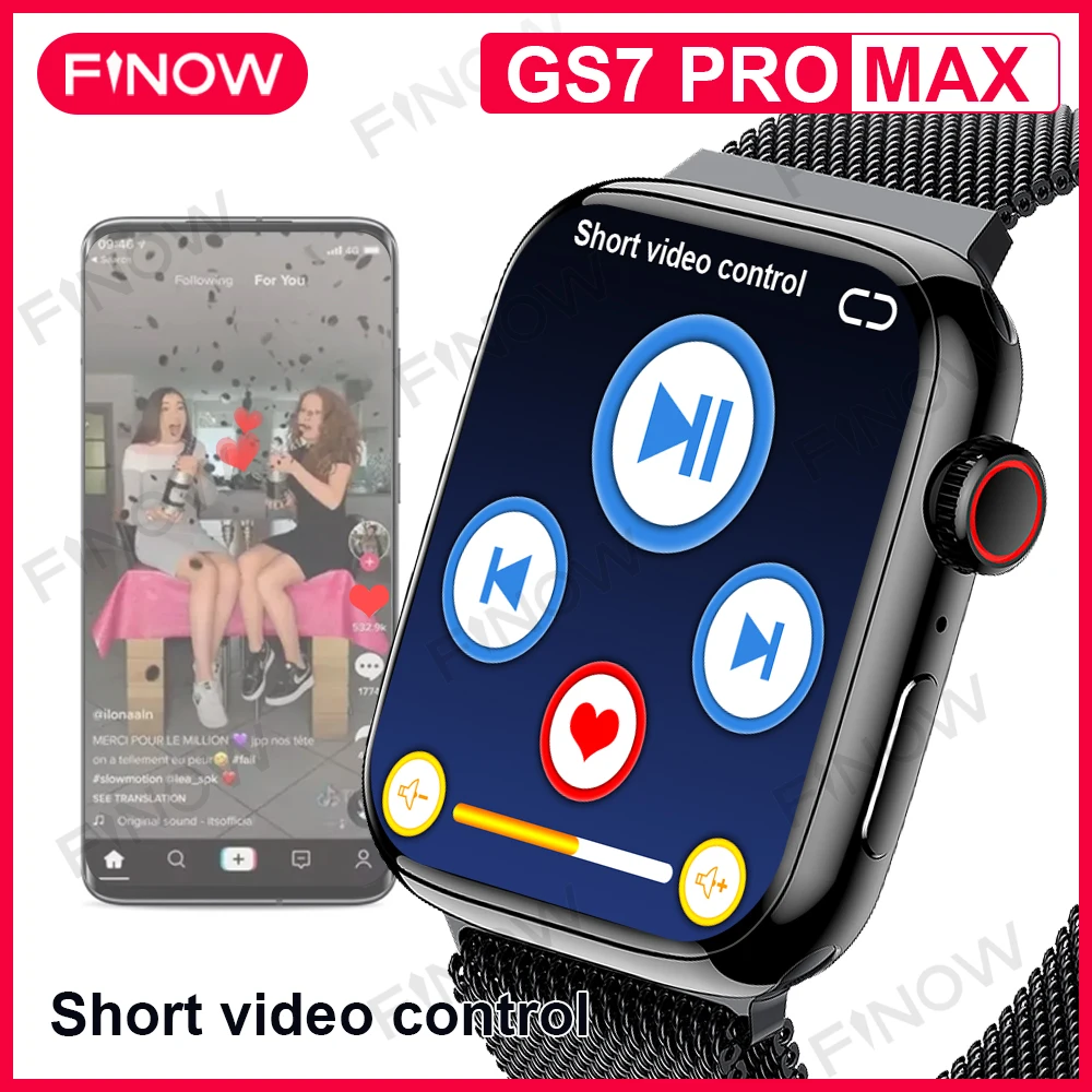 IWO15 reloj inteligente GS7 Pro Max para hombre, pulsera con llamadas, Bluetooth, compatible con ...