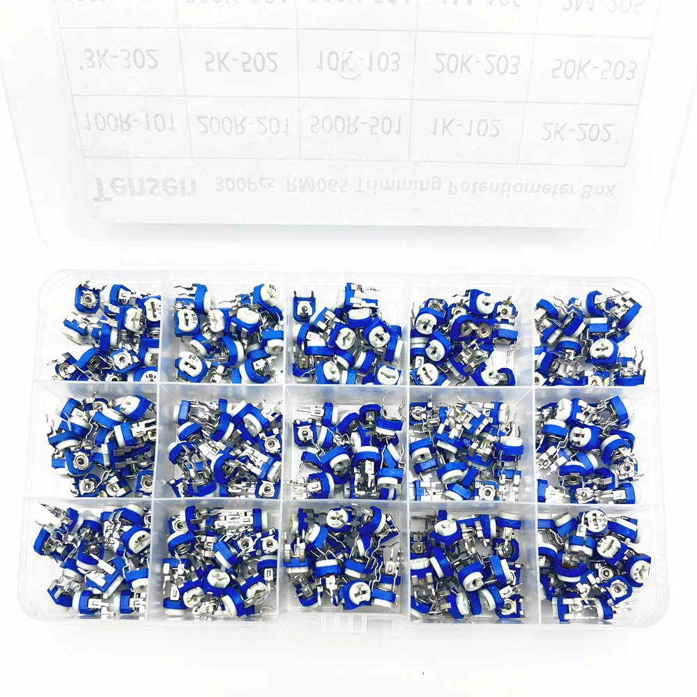 220 Ohm Resistor Potentiometer Trimpot Variable Resistor Assortment Box ...