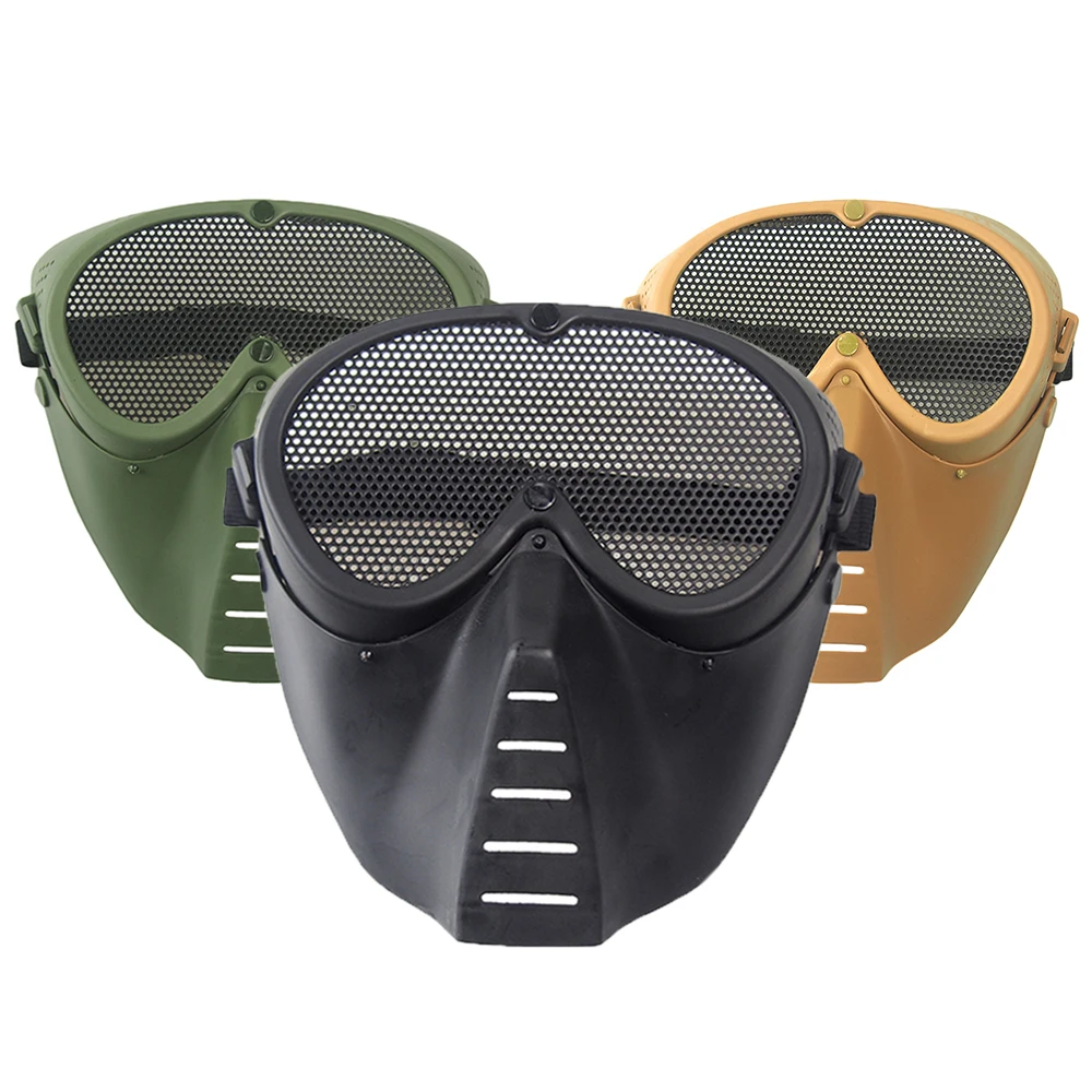Breathable-Full-Face-Tactical-Mask-Airsoft-Paintball-CS-Wargame-Sports ...