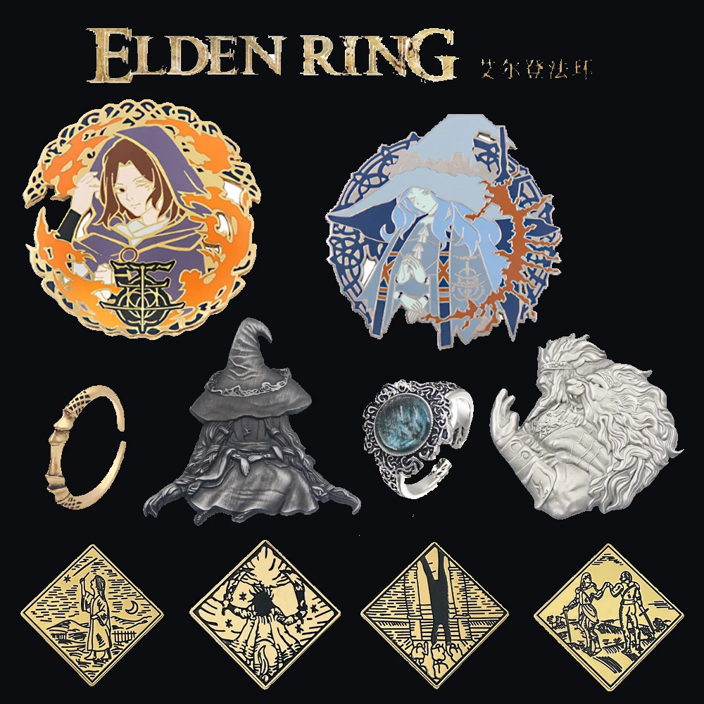 Game Ring Ranni Melina Figure Cosplay Pins Brooch Anime Enamel Metal ...