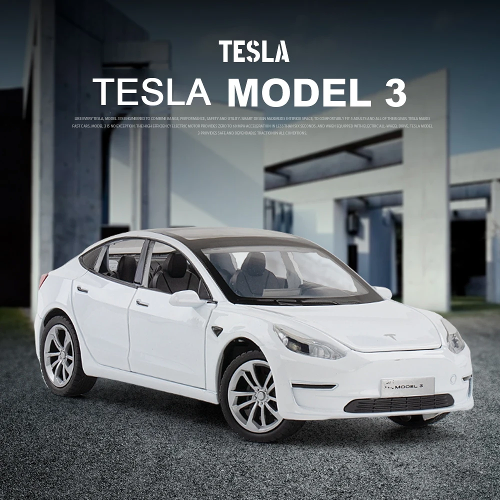 1:24 Tesla Model 3 Model Y Alloy Car Model Diecasts Y vehículos de ...