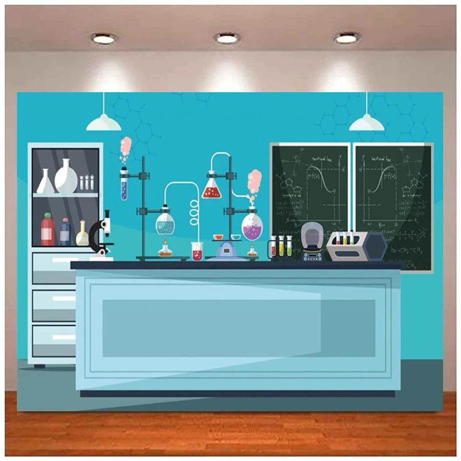 Science Lab Cartoon Background