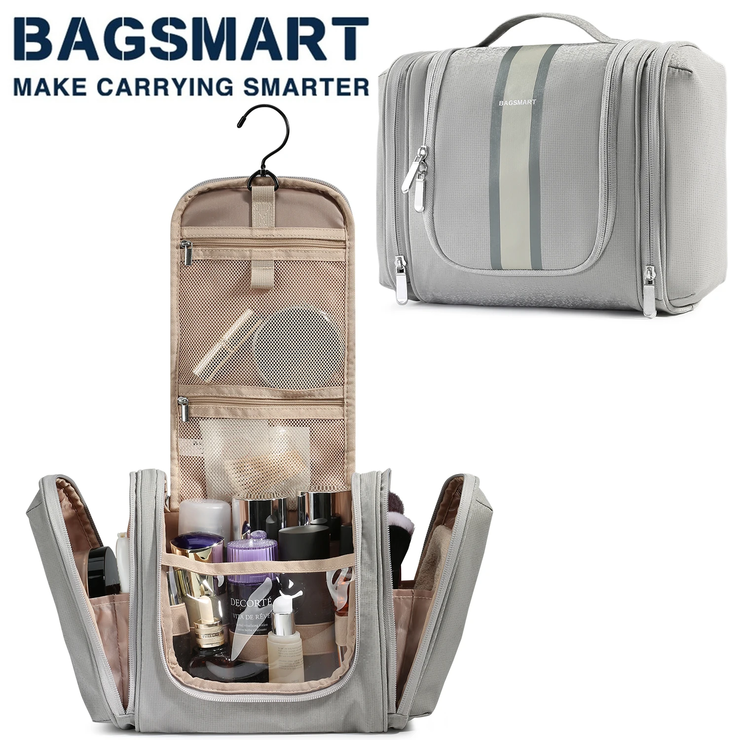 Hanging Makeup Bags Travel | Travel Bag Organizer Bagsmart - Hanging ...