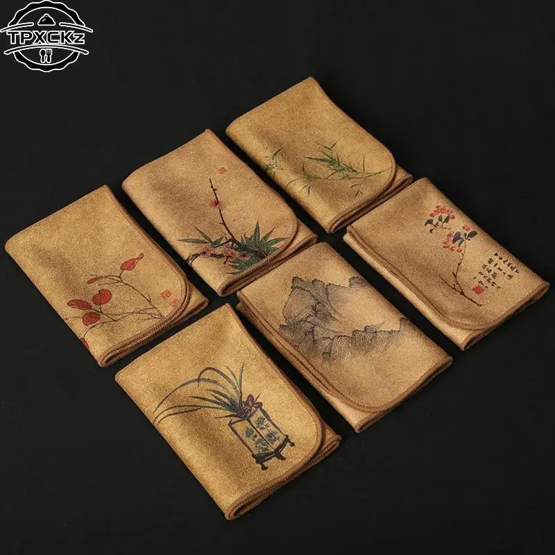 Painted Tea Towel Absorbent Rag Thickened Table Cleaning Tea Cloth ...