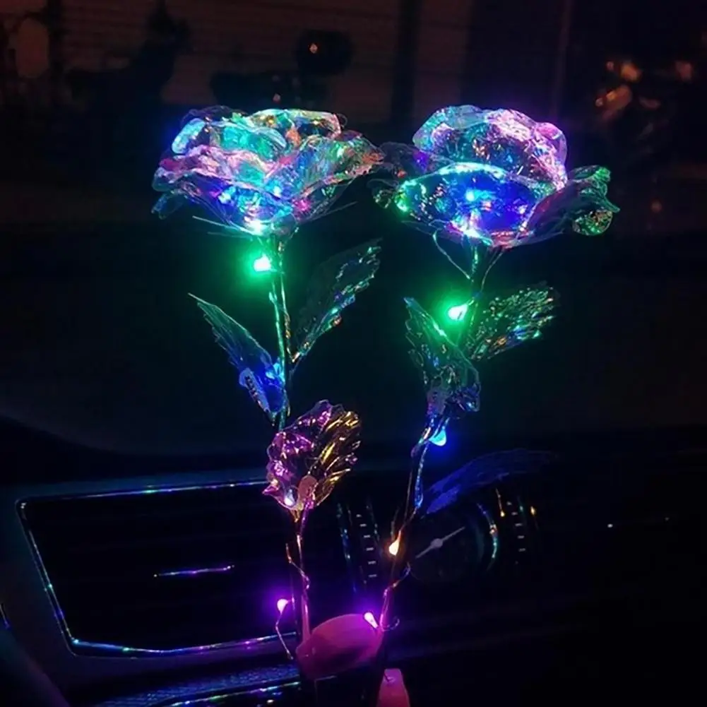 Light-Up-Fake-LED-Rose-with-Light-24K-Foil-Plated-Rose-Gold-Rose-Lasts ...