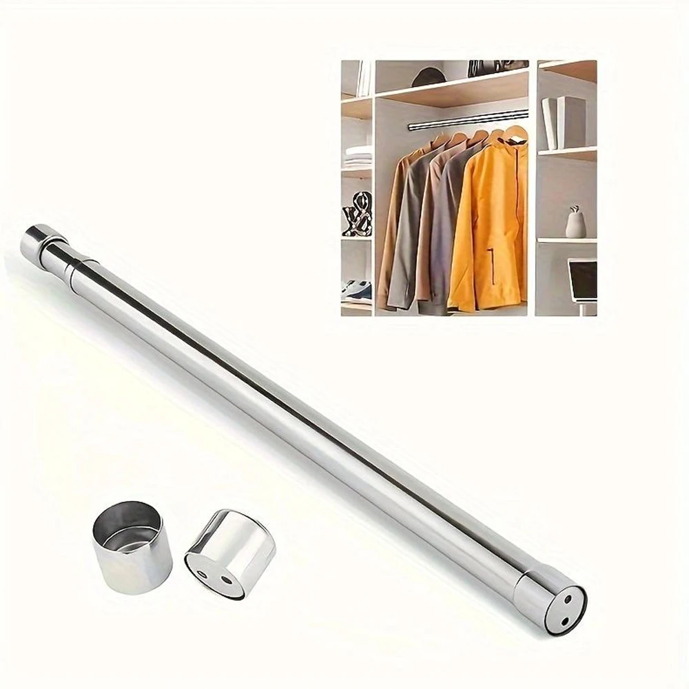 1pc Heavy-duty Wardrobe Hanging Pole, Stainless Steel Thickened ...