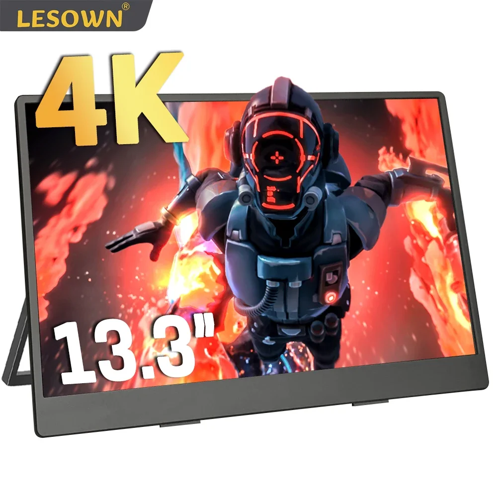 LESOWN-Monitor-port-til-de-13-3-pulgadas-pantalla-peque-a-y-ancha-4K ...