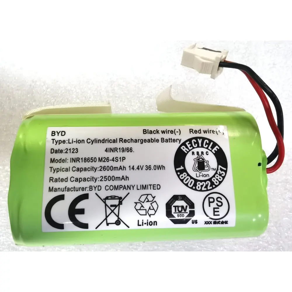 Bater-a-de-litio-INR18650-M26-4S1P-BYD-para-ECOVACS-CEN360-CEN361-DN620 ...
