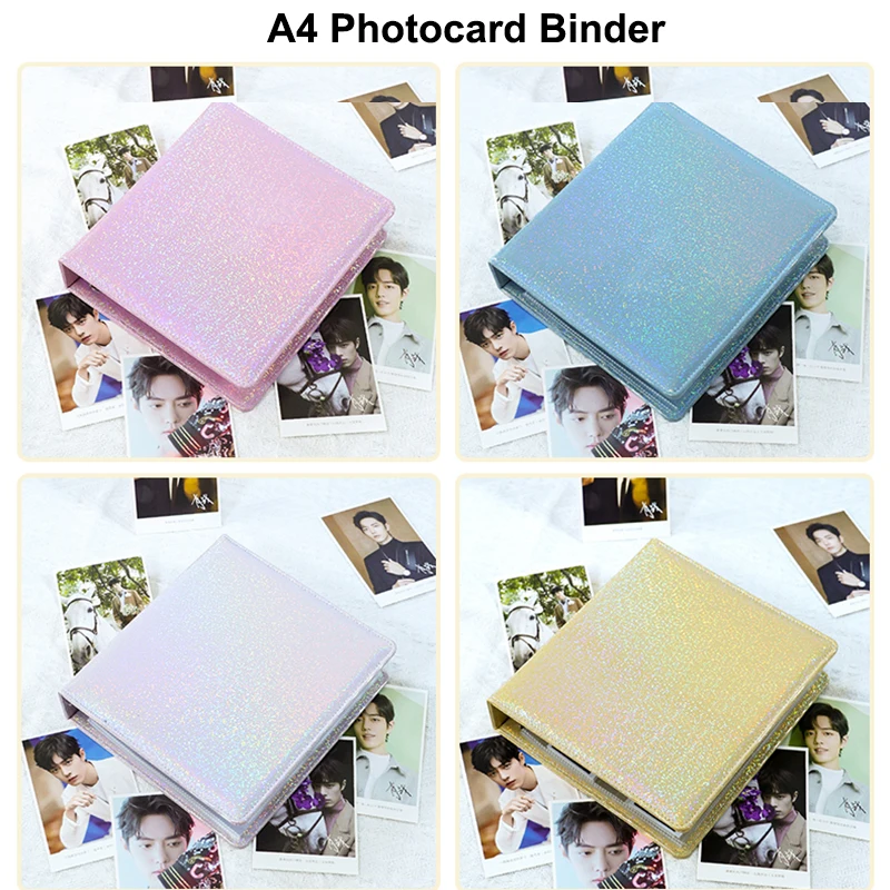 lbum-de-fotos-A4-Kpop-tarjeta-postal-D-carpeta-de-anillas-con-purpurina ...
