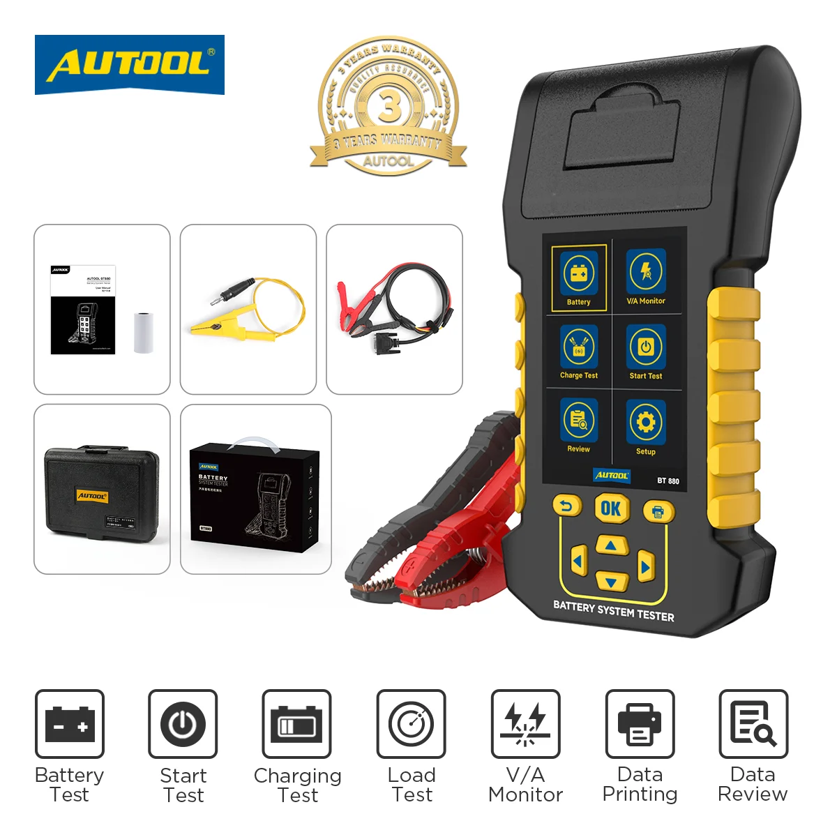 AUTOOL-BT880-Car-Battery-Tester-With-Printer-20-2000CCA-Multifunctional ...