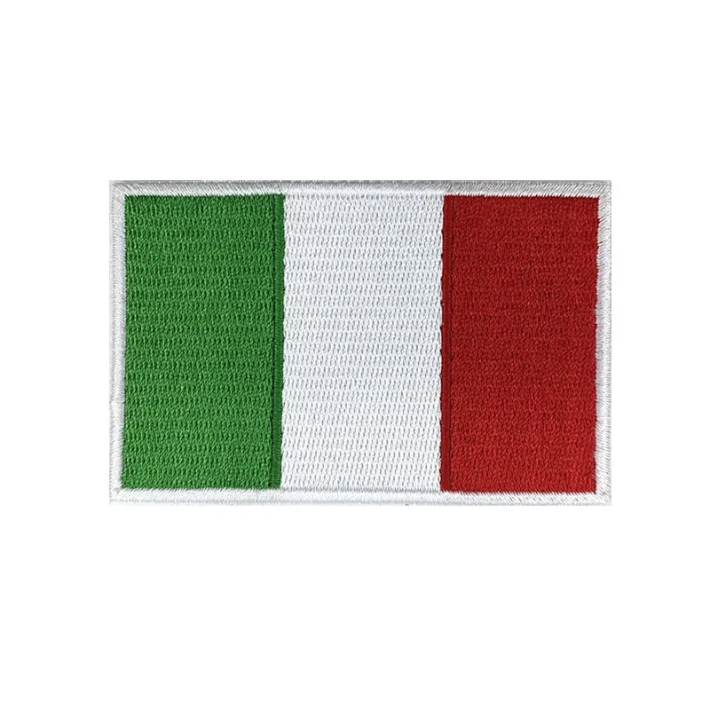 1PC Italian Flag Italy Armband Embroidered Patch Hook And Loop Or Iron ...