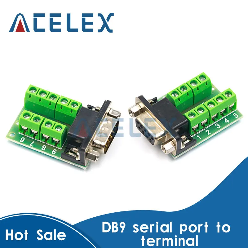 DB9-Male-Female-Adapter-Signals-Terminal-Module-RS232-Serial-To ...