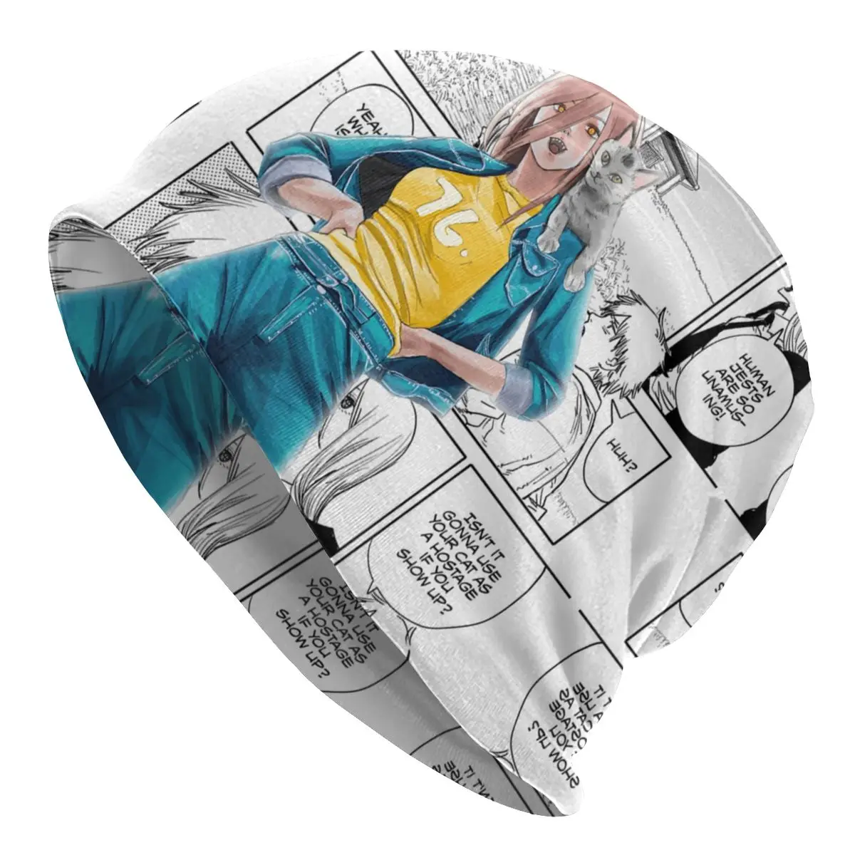 Unisex Bonnet Winter Knitting Hat Power Chainsaw Man Manga Street ...