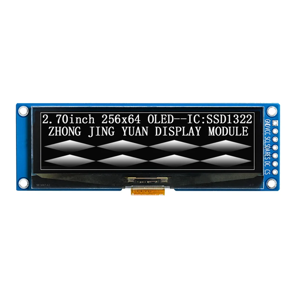 2-7-Inch-OLED-Monochrome-LCD-Display-Module-256-64-Supports-SPI-7Pin ...