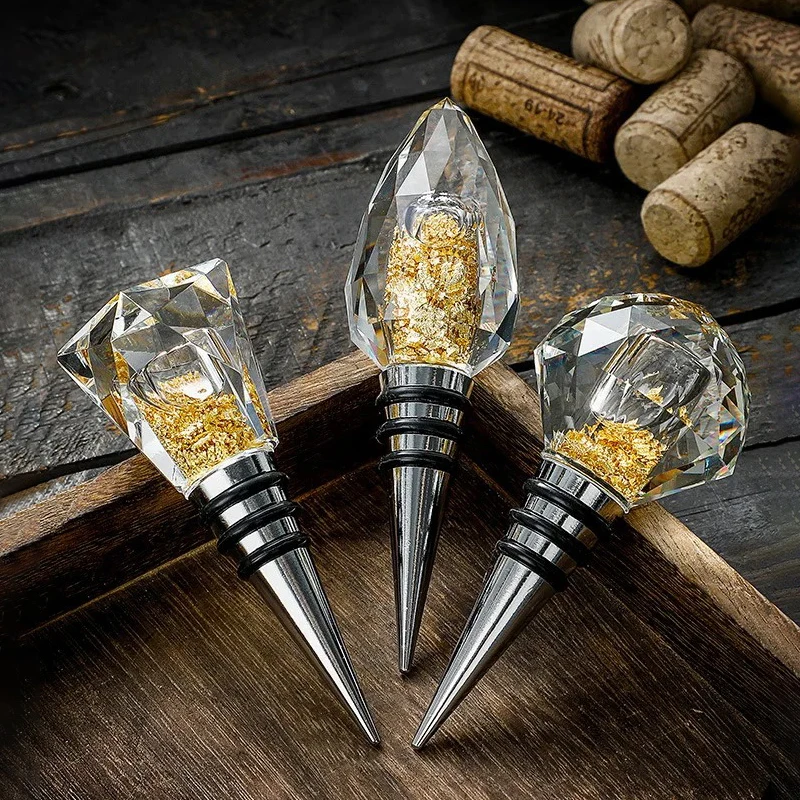 Creative-glass-crystal-wine-stopper-home-beer-champagne-freshkeepin ...