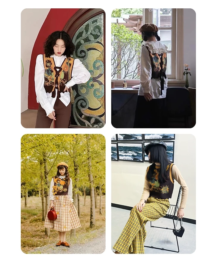 Retro Folk Ethnic Knitted Fashion Chic Casual Sweater Vest