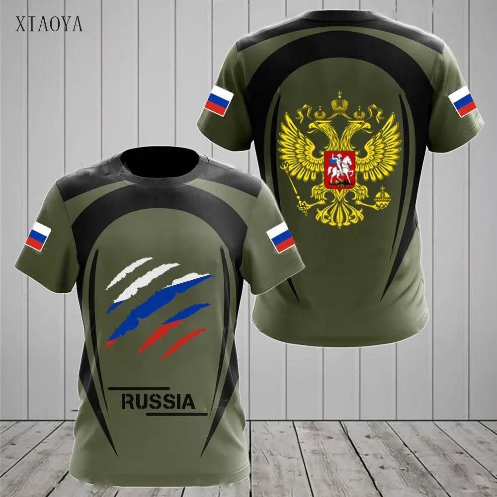 Russian-Round-Neck-Men-s-T-shirt-Russian-Flag-Printing-Casual-Daily ...