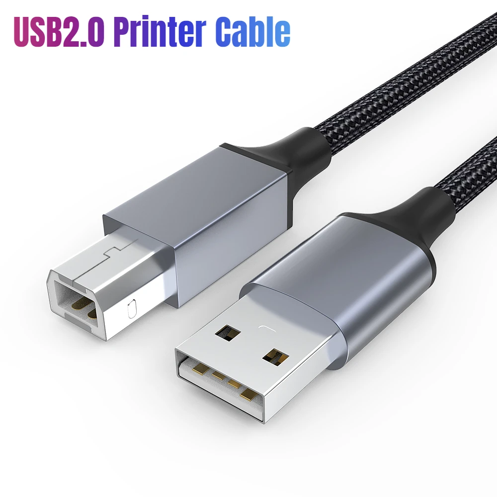 USB-2-0-Printer-Data-Cable-Computer-Connection-Square-Port-Extension ...