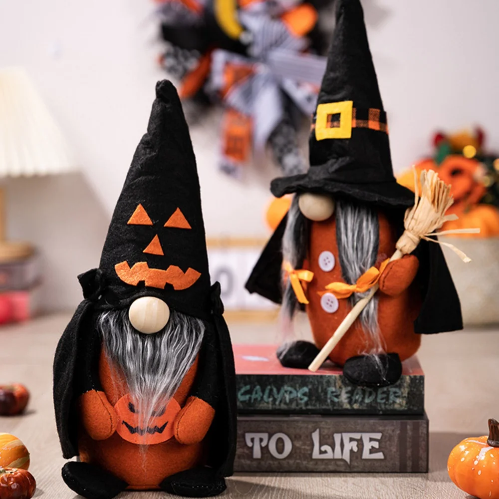 Halloween-Pumpkin-Broomstick-Pointed-Hat-Witch-Figurines-for-Home-Party ...