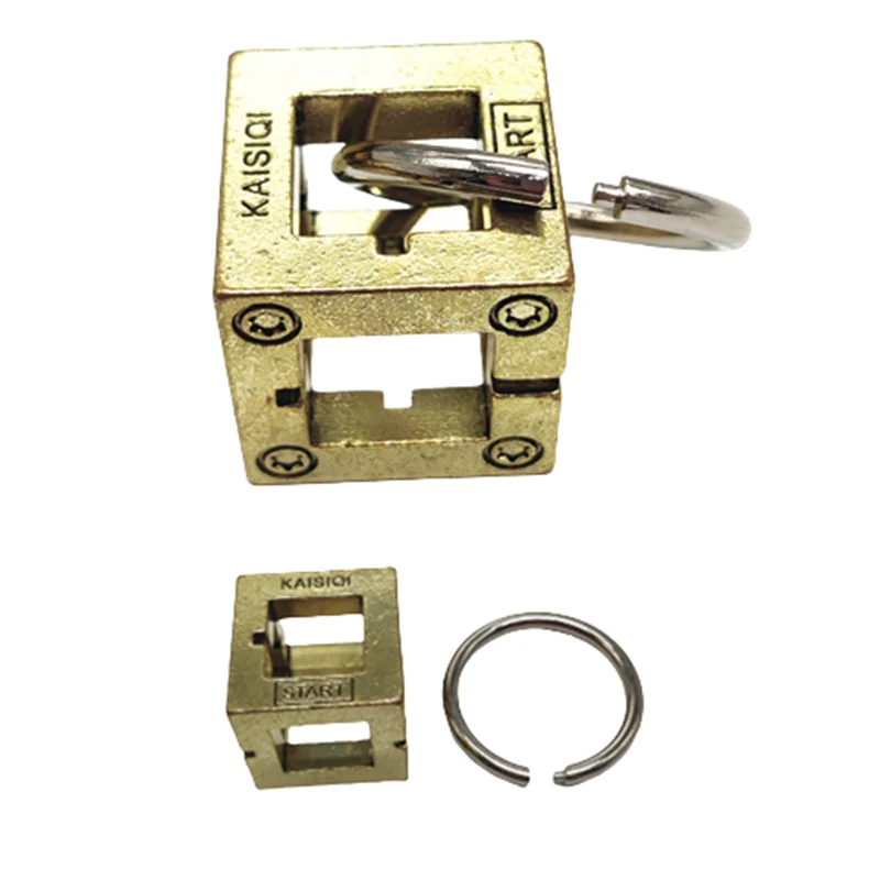 2022 NEW Classic Puzzle High IQ 5★ Box Unloop Tooth Metal Brain Teaser ...