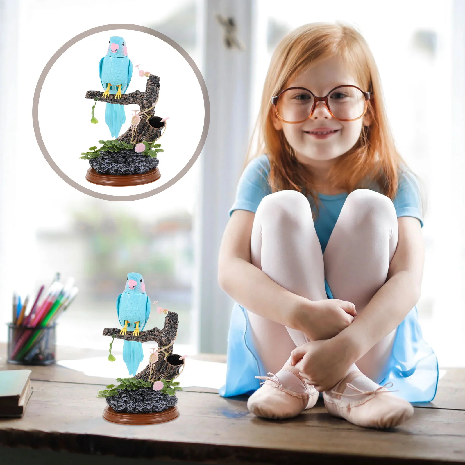 Parakeet Toys Educational Talking Imitation Parrot Cockatiel Electric ...