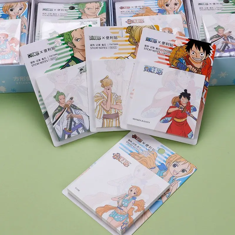 One-Piece-Cartoon-Post-it-Notes-Animation-Peripheral-Cute-Note-Paper ...