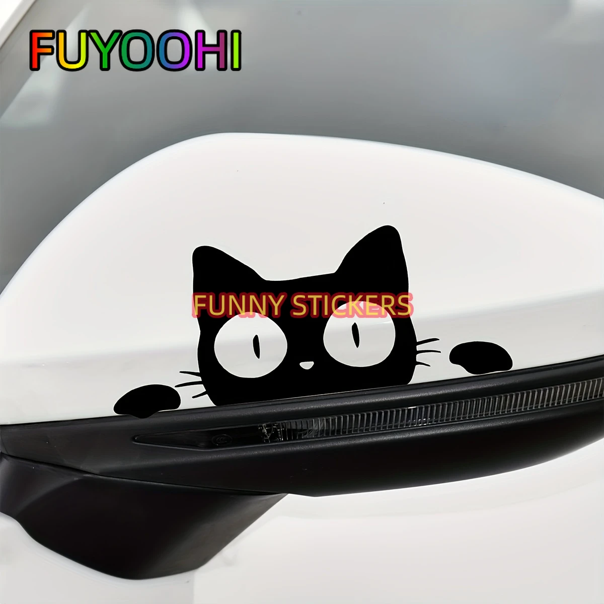FUYOOHI-Car-Sticker-of-Adorable-Peeking-Cat-Car-Stickers-Personalized ...
