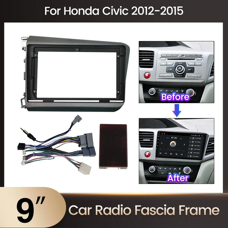 MEKEDE-9-inch-Car-Radio-Face-Frame-For-Honda-Civic-9-FB-2011-2016 ...