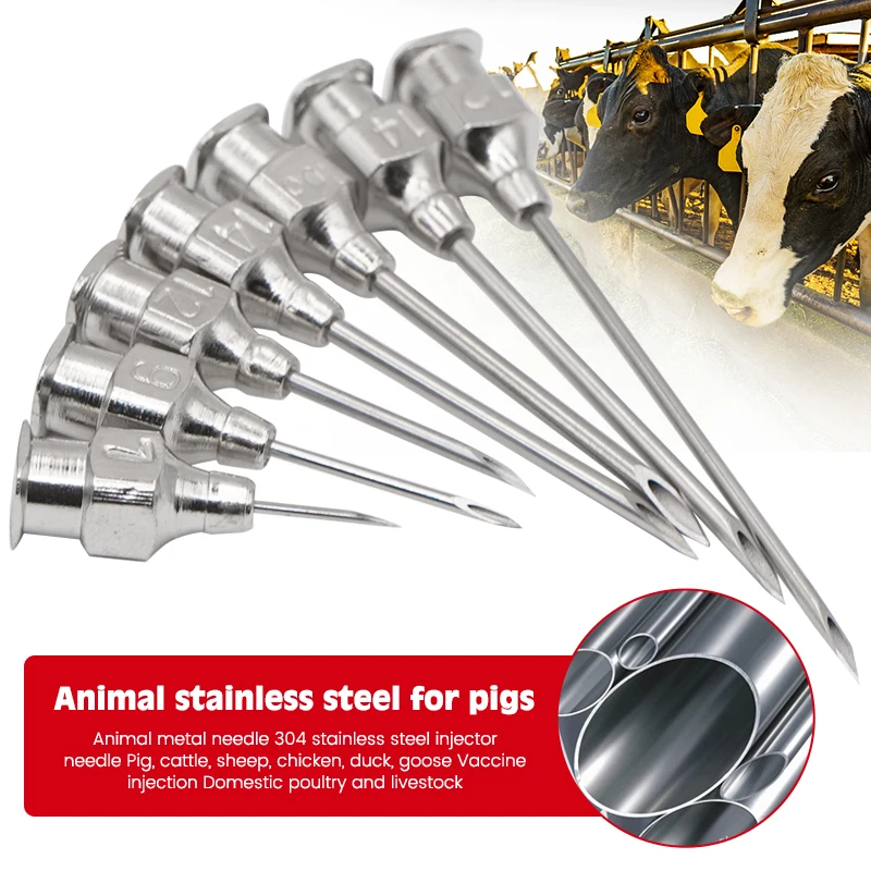 10 Pcs/boxs Farm Animals Injection Needle 304 Stainless Steel ...