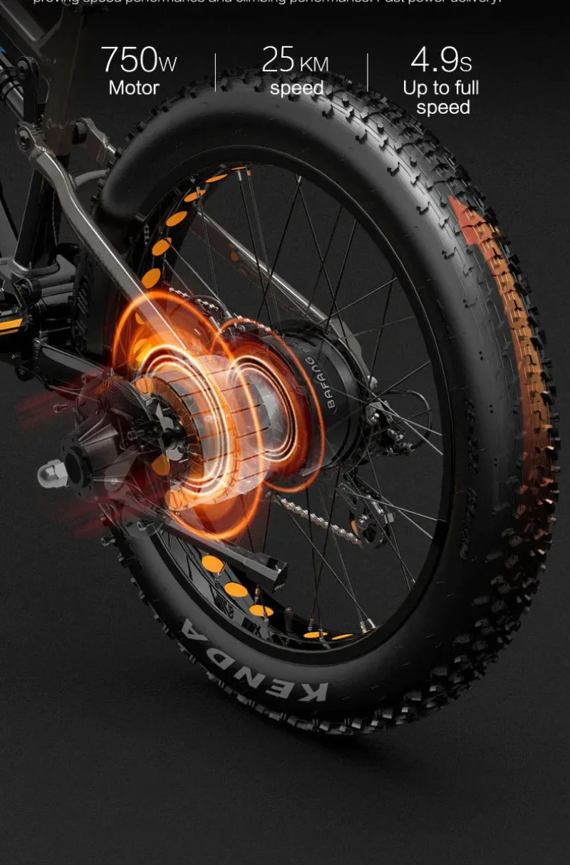 LANKELEISI RV800 Ebike 750W Motor 48V20Ah Full Suspension Electric ...