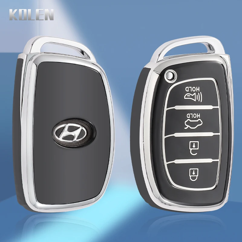 Tpu Car Remote Key Case Cover Shell Fob For Hyundai Tucson Santa Fe ...