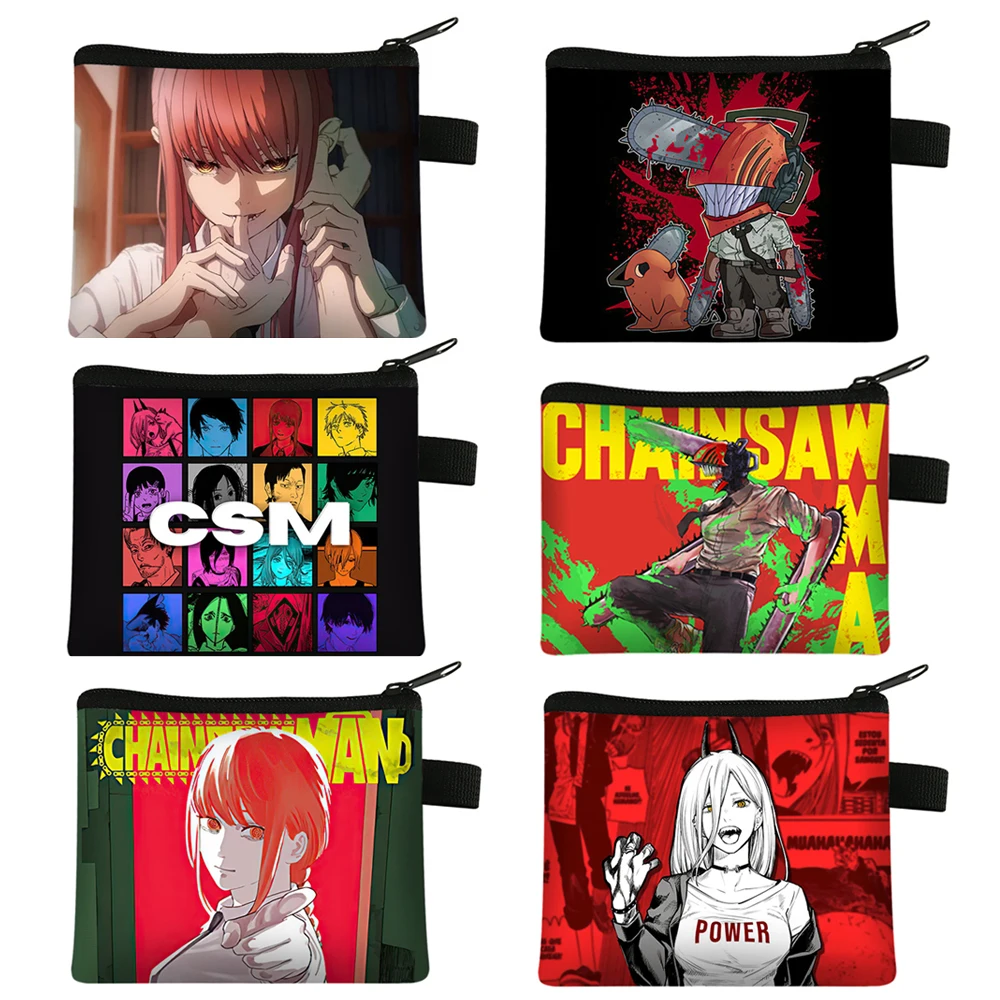 Anime Chainsaw Man Coin Purses Denji Pochita Makima Wallet Power Manga ...