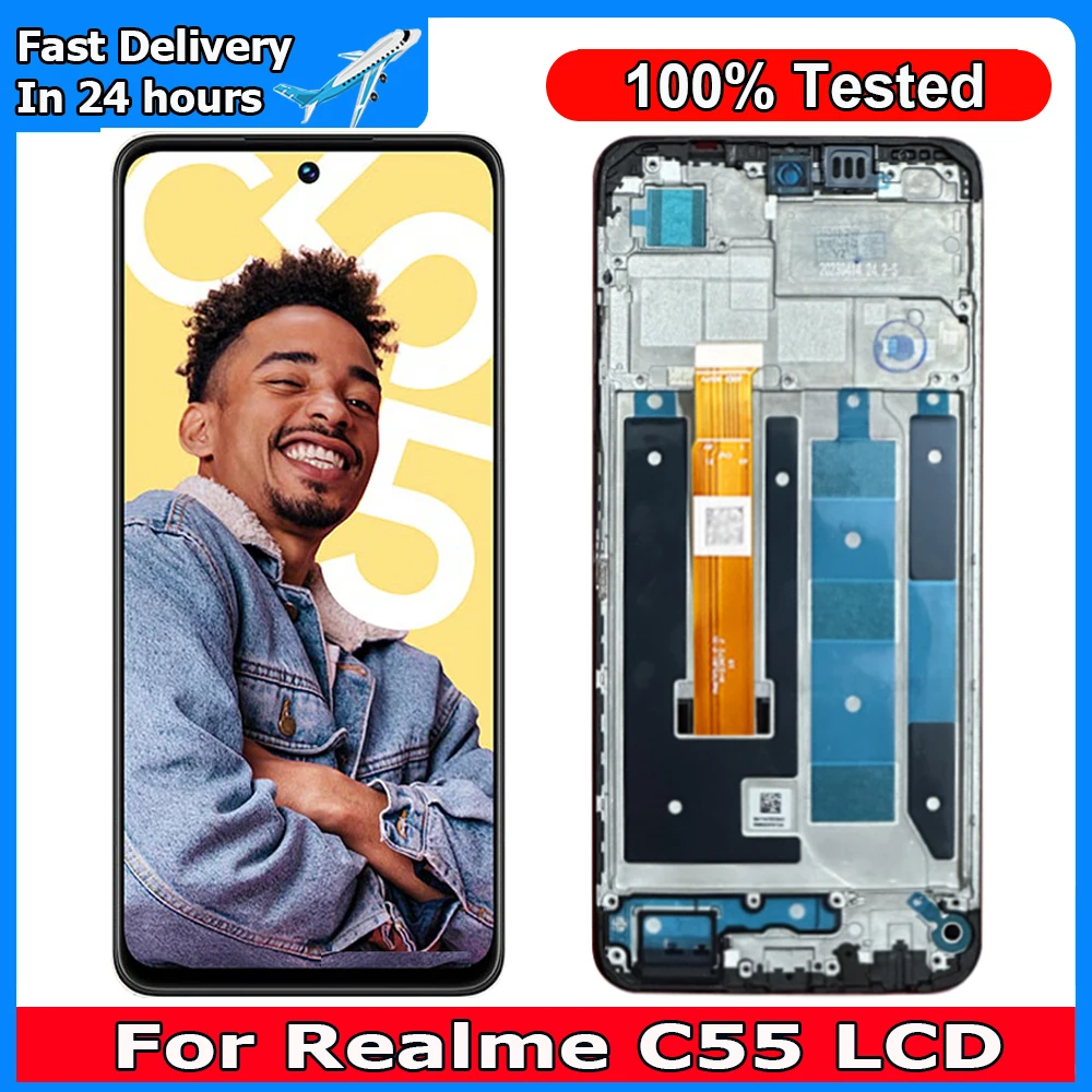 6-72-For-Realme-C55-LCD-Display-Touch-Screen-Digitizer-Assembly-Screen ...