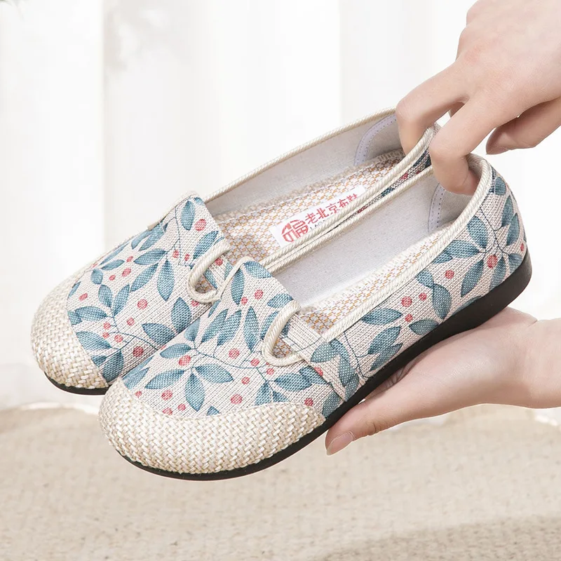 New-Women-s-Linen-Breathable-Casual-Shoe-in-Summer-Ethnic-Embroidered ...