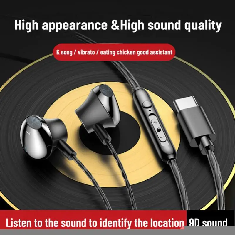 Type-C-3-5mm-Earphone-For-Xiaomi-Mi-Redmi-Huawei-Wired-In-ear-Earbuds ...