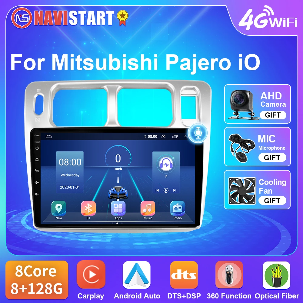 NAVISTAR-Radio-con-GPS-para-coche-reproductor-con-Android-10-4G-WIFI-Carplay-para-Mitsubishi ...