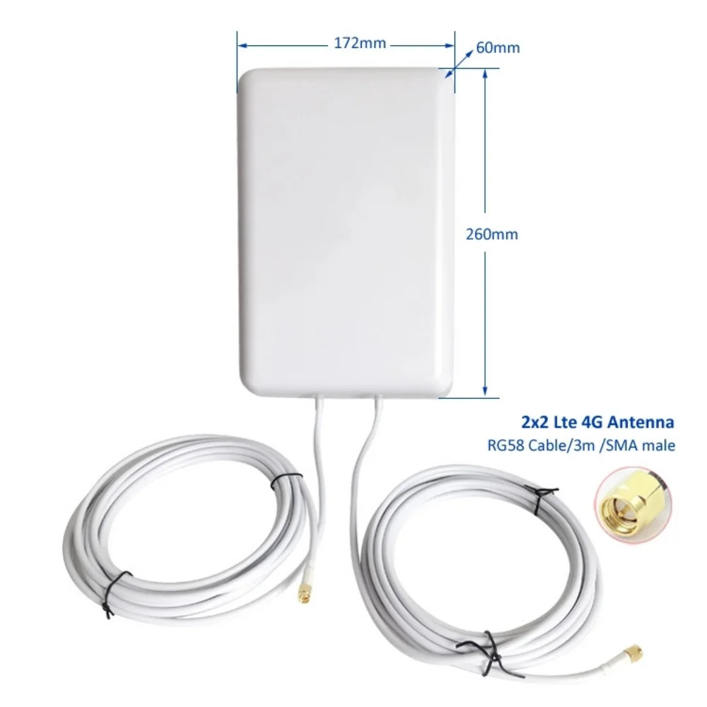 Wireless flat antenna 50km directional satellite antena 16dbi 2x2 mimo ...
