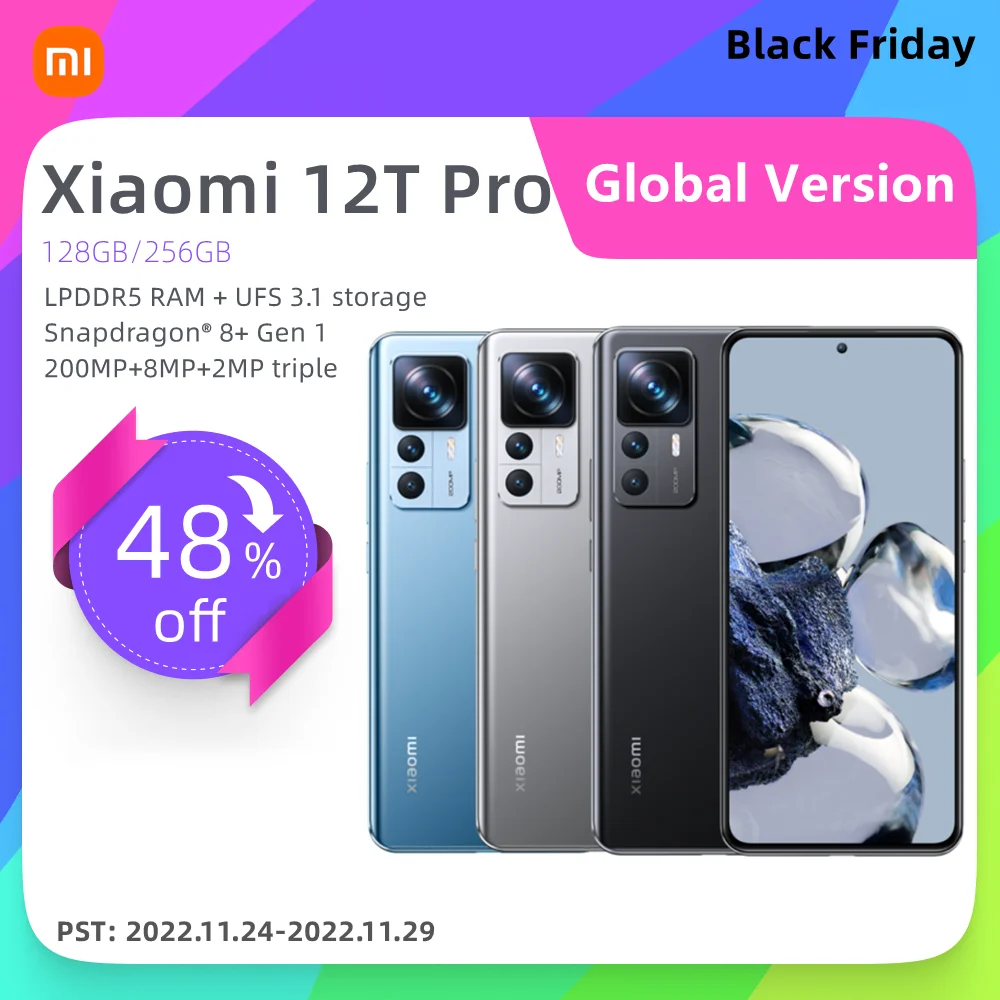 Xiaomi Mi 12T Pro Versão Global 8GB 256GB Snapdragon 8 + Gen1 Câmera ...