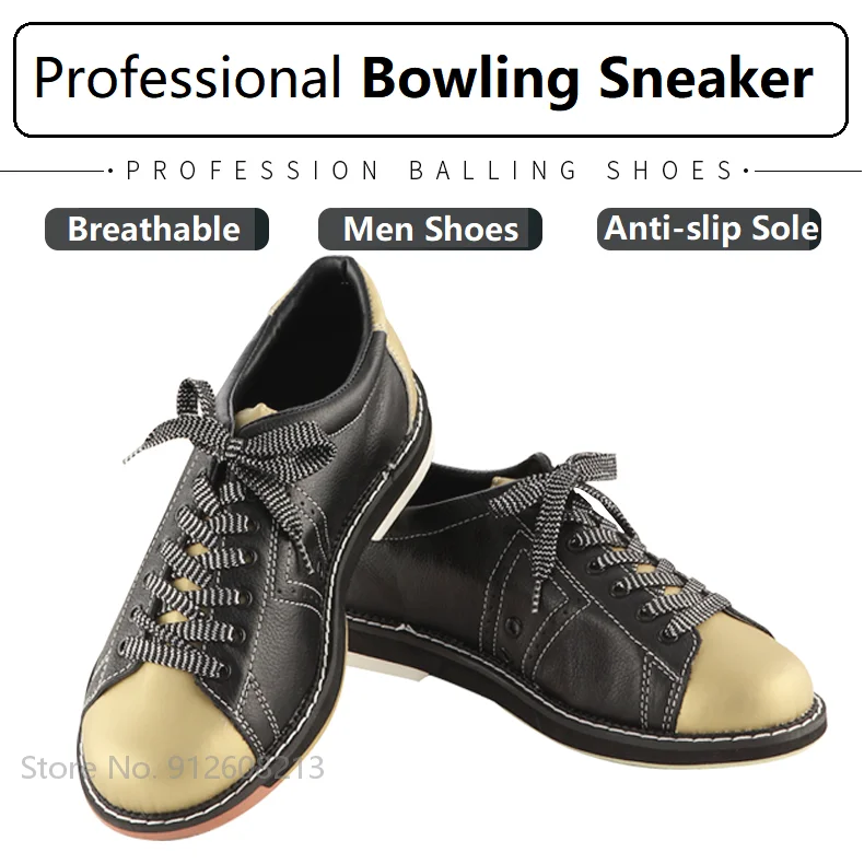Bowling-Supplies-for-Men-Leather-Bowling-Shoes-Male-Right-hand-Anti ...