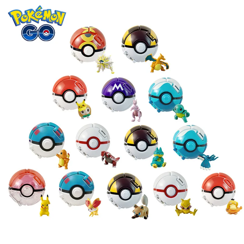 Pokeball 7CM Pokemon Figures 3-4CM Pokémon Game Go ball Anime Action ...